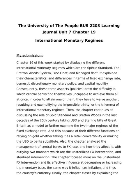 Bus 2203 Learning Journal Unit 7 Chapter 19 The University Of The People Bus 2203 Learning