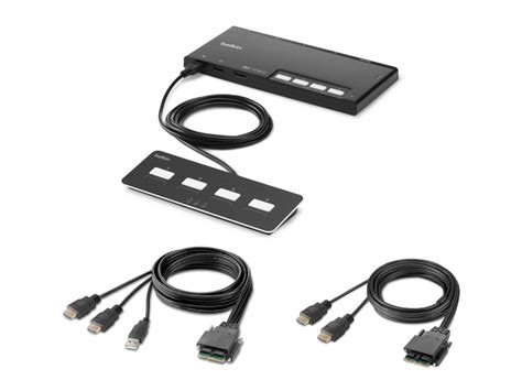 F DN MOD HH Belkin Port Dual Head HDMI Secure KVM Switch W Remote