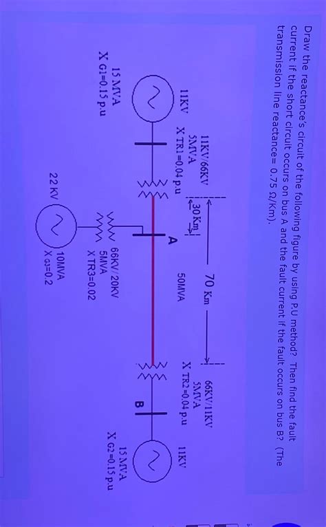 Solved Draw The Reactances Circuit Of The Following Figure