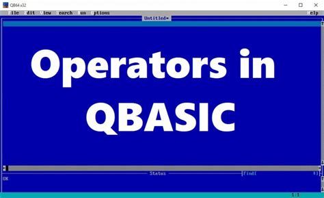 Operators In Qbasic