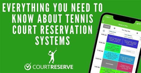 Everything You Need To Know About Tennis Court Reservation Systems
