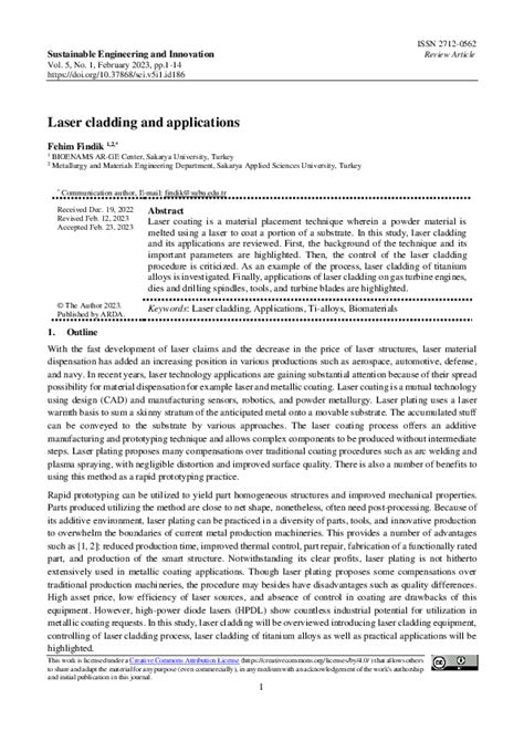 pdf laser cladding and applications