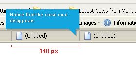 Usability Spotter A Usability Issue Google Chrome Tab Selection Through The Mouse Cone Trees