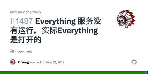 Everything 服务没有运行，实际everything是打开的 · Issue 1487 · Wox Launcherwox