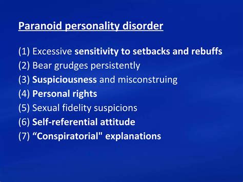 Personality Disorders Classification Ppt