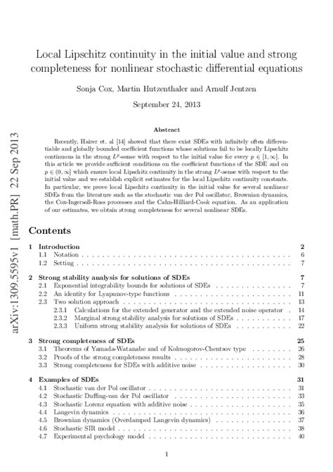 Lipschitz Continuity Examples Pdf