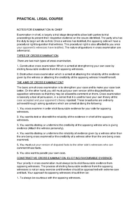 Lecture Notes Chapter 16 The Opening Statement Cpra 040042 Lecture