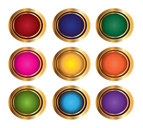 Premium Vector Color Buttons