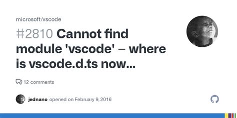 Cannot Find Module Vscode Where Is Vscode D Ts Now Installed Issue Microsoft