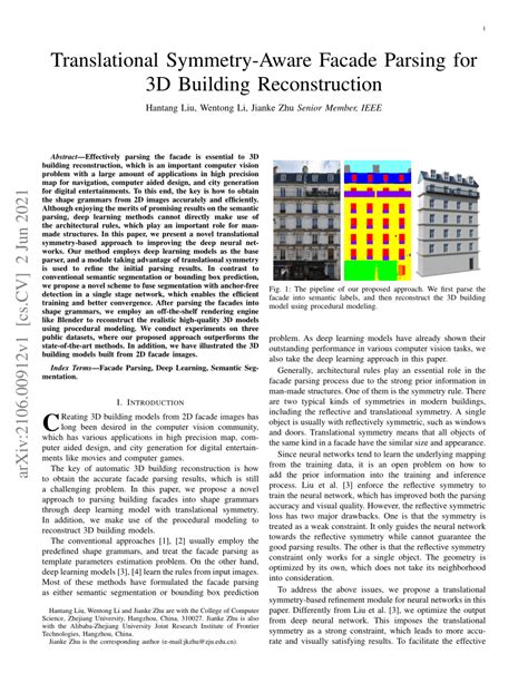 Pdf Translational Symmetry Aware Facade Parsing For 3d Building Reconstruction