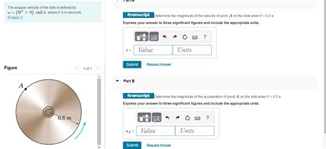 solved the angular velocity of the disk is defined by