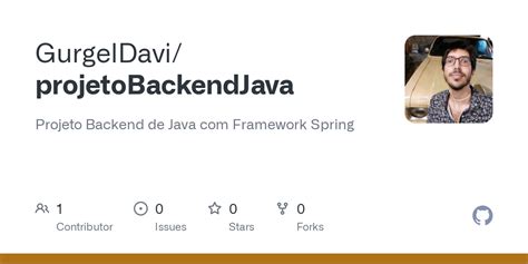 Github Gurgeldaviprojetobackendjava Projeto Backend De Java Com