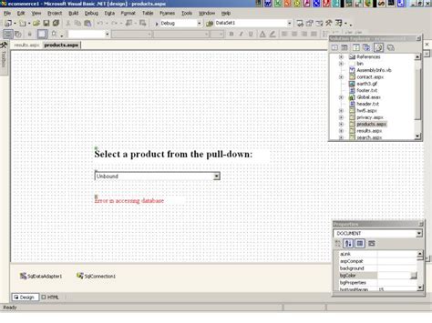 Cis Department Tutorials Asp Net Web Apps Vb 2003 E Commerce App 1