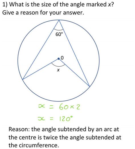 48 Quiz 1 Answers Circle Theorems Aqa Gcse Maths Higher