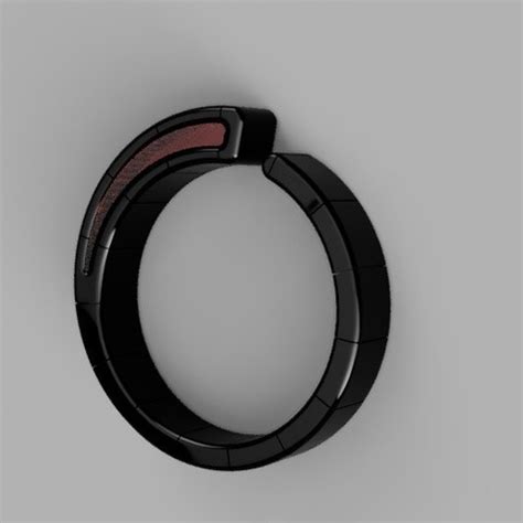 Download 3d Print Files Chrome Black Ring With An Embedded Ruby ・ Cults