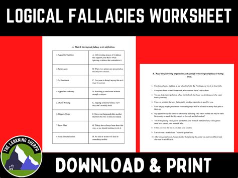 Logical Fallacies Worksheet Made By Teachers