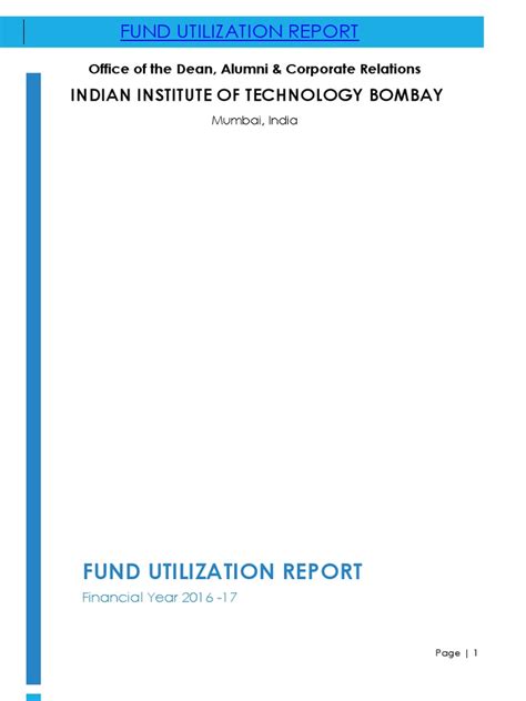 Fund Utilization Report 2016 17 Compresspdf Pdf