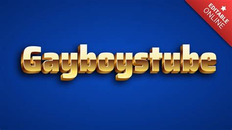 Gaybabestube Golden D Text Effect Generator