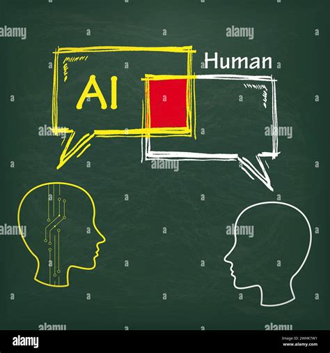 communication between ai und human with prompts eps 10 vector file