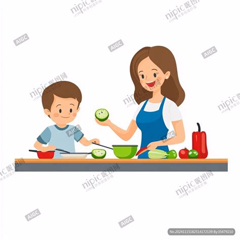 Ai创作图做饭卡通插画 做美食男孩插画 亲子素材下载 手绘一家人吃饭 面条插画妈妈做饭 卡通亲子图 原创手绘亲子卡通图 幼儿园亲子元素 幼儿园吃饭时间 育儿健康饮食 亲子系列素材 亲子卡通图