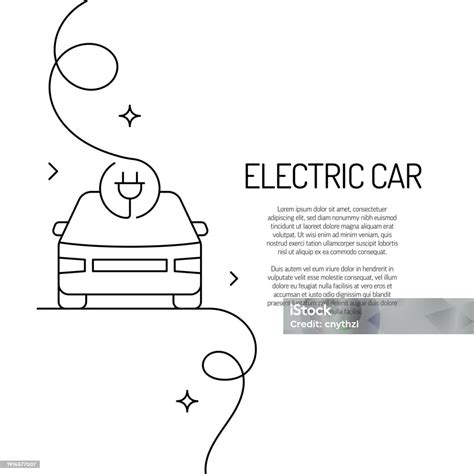 전기 자동차 아이콘의 연속 선 그리기입니다 손으로 그린 상징 벡터 일러스트 레이 션 전기 자동차 대체 연료 자동차에 대한 스톡 벡터 아트 및 기타 이미지 전기 자동차