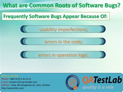 what are common roots of software bugs pptx computer software and