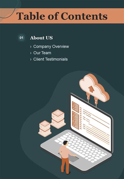 Local Area Network Design Proposal Table Of Contents One Pager Sample Example Document Ppt Template