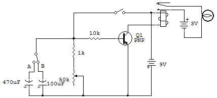 Transistor Delay Circuit Using RC Time Constant