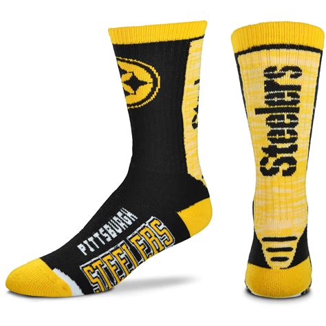 For Bare Feet Pittsburgh Steelers Womens Jump Key Crew Socks