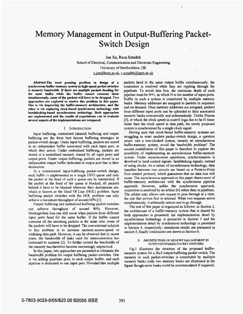 Pdf Memory Management In Output Buffering Packet Switch Design