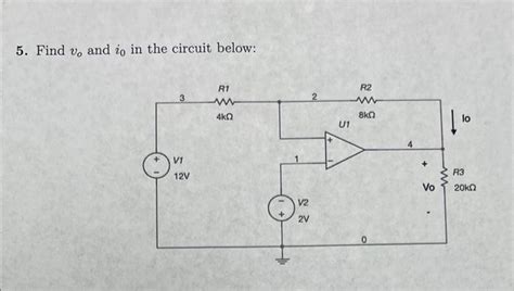 Solved Find V And I In The Circuit Below Chegg Com