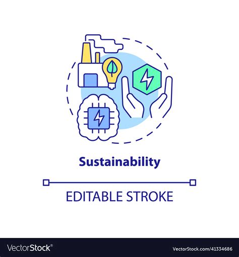 Sustainability Concept Icon Royalty Free Vector Image