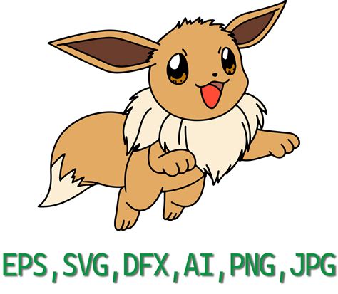 Buy Pokemon Svg Dxf Eps Png Illustrator Eevee Clipart Online In India