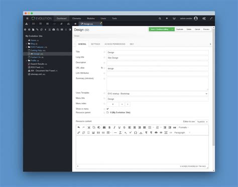 Modx Revolution And Evolution Cms Two Products One Philosophy Webready Piotr Matysiak Web