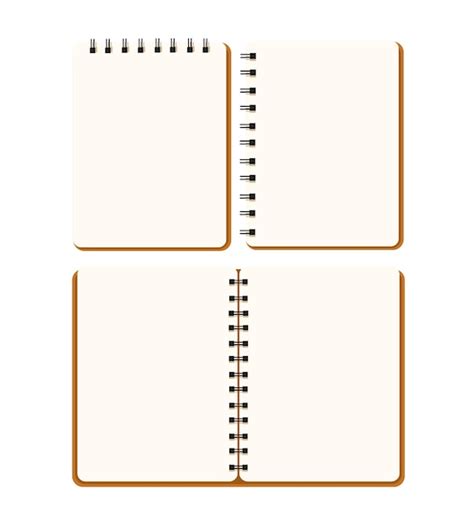 Premium Vector Set Of Spiral Notepad Vector Illustration