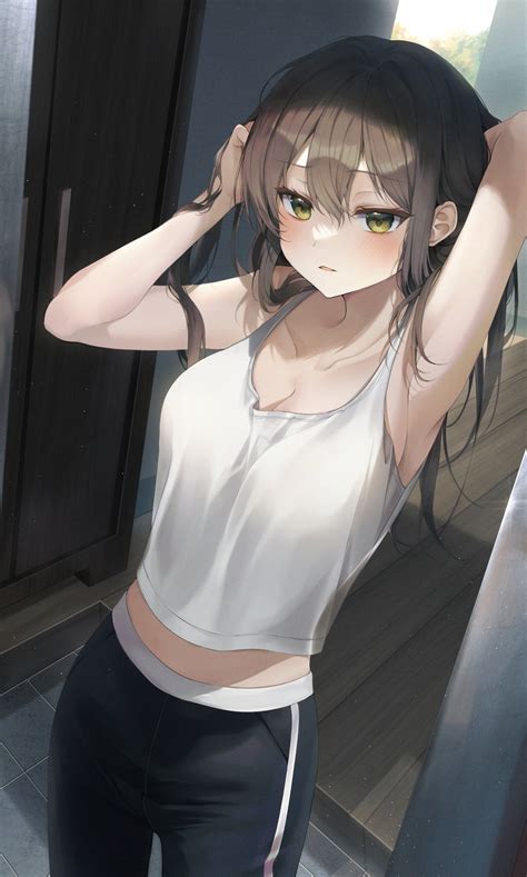 Wallpaper Anime Girls Digital Art Artwork 2d Pixiv Looking At