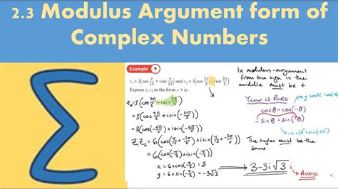 2 3 modulus argument form of complex numbers core 1 chapter 2