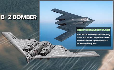 Gonli B 2 Stealth Bomber Building Toys 2063pcs Airplane Building Blocks Set Bomber