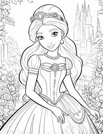Enjoy Princess Coloring Pages Creative Leisure Time En 2024 Coloriage