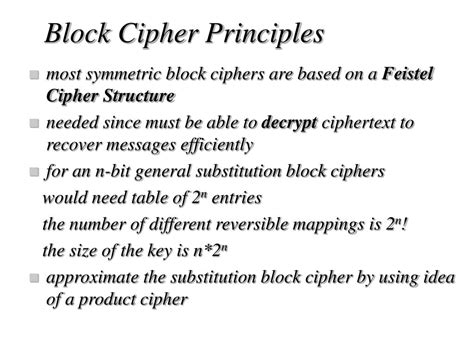 PPT Chapter Block Ciphers And The Data Encryption Standard PowerPoint Presentation ID