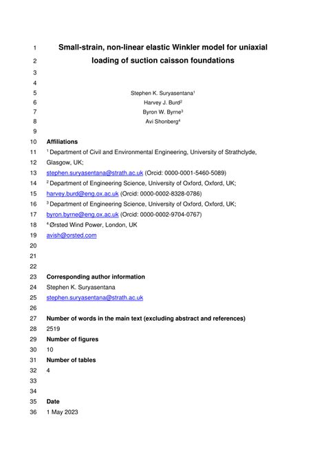 pdf small strain non linear elastic winkler model for uniaxial