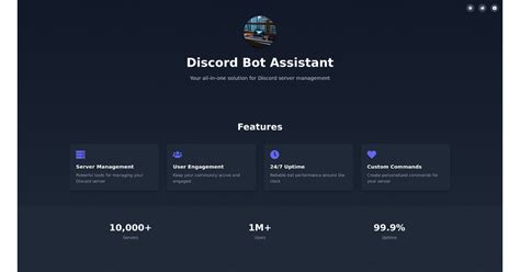 Bot Landing Page Free React Tailwind Component