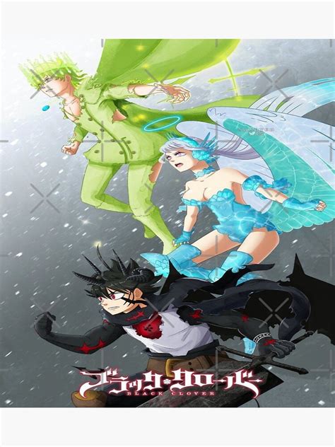 Black Clover Yuno Asta And Noelle Poster For Sale By Clonart Redbubble