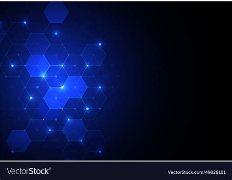Abstract Hexagonal Molecular Structures Royalty Free Vector