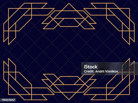 아르 데코 프레임입니다 빈티지 선형 테두리입니다 초대장 전단지 및 인사말 카드에 대한 템플릿을 디자인합니다 1920 년대와 1930 년대의 스타일 벡터 일러스트레이션 0명에