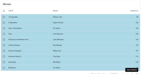 React Data Table Materialui Codesandbox