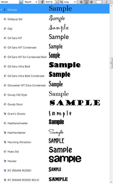 InspiRd Increase Font Preview Sample Text Size In Adobe Photoshop