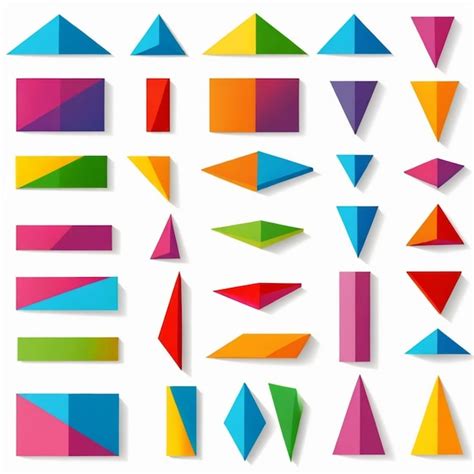 Premium Vector Parallelogram Vector Set White Background Isolated A High