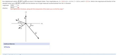Solved Four Displacement Vectors Vec A Vec B Vec C And Chegg