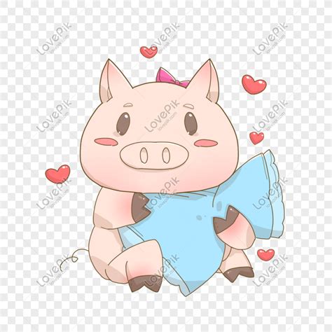 귀여운 만화 돼지 Png 일러스트 무료 다운로드 Lovepik